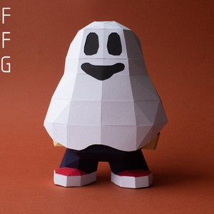 Halloween Ghost Man Figures Papercraft, Pdf Template With Svg and Dxf ...
