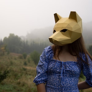 DIY Origami Wolf Mask: Halloween Masquerade (PDF Download) - Etsy