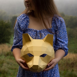DIY Origami Wolf Mask: Halloween Masquerade (PDF Download) - Etsy