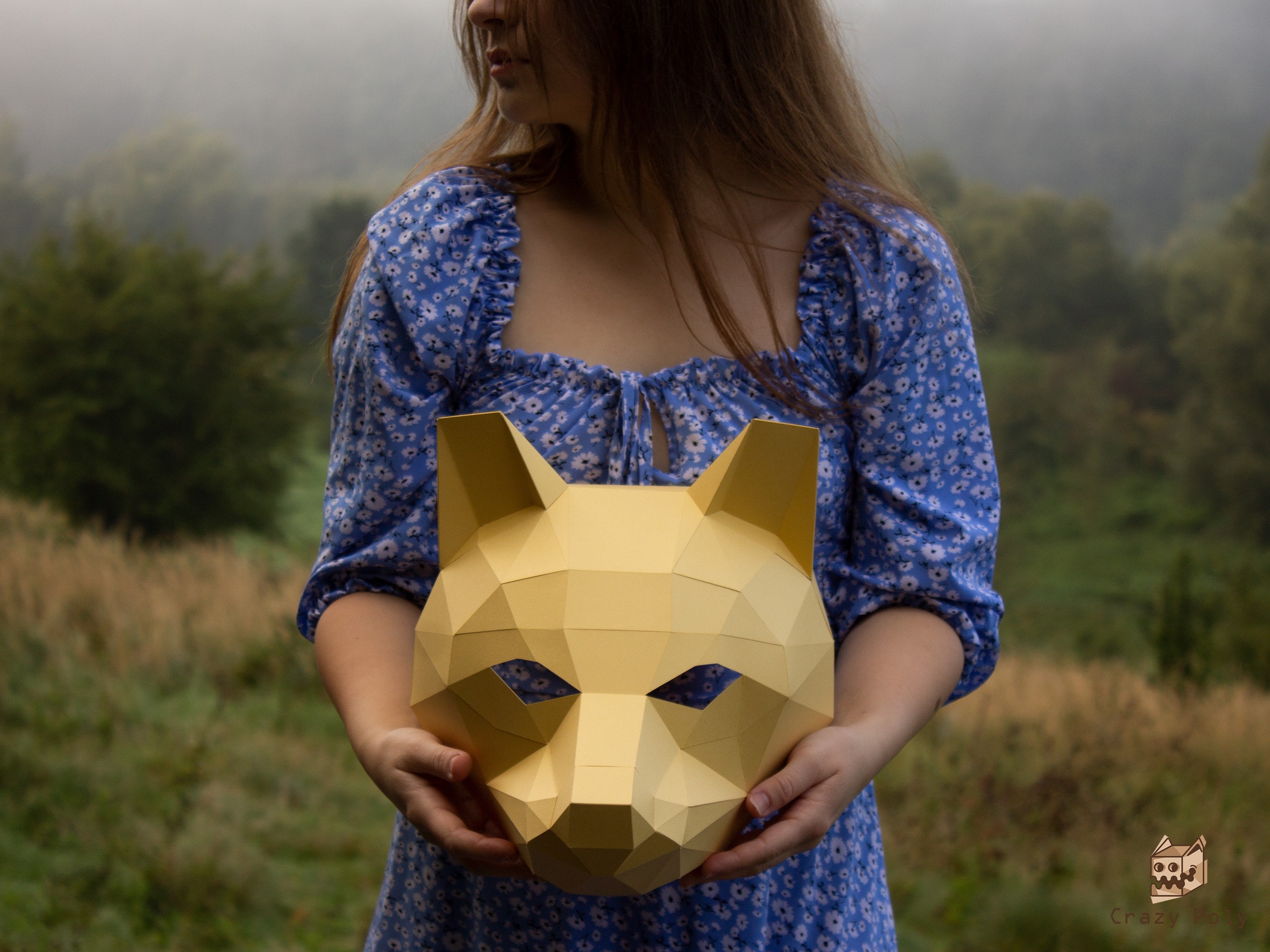DIY Origami Wolf Mask: Halloween Masquerade (PDF Download) - Etsy