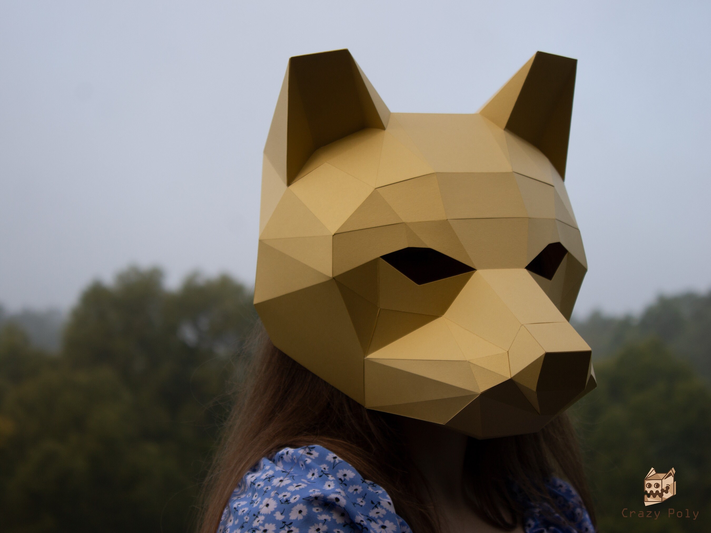 DIY Origami Wolf Mask: Halloween Masquerade (PDF Download) - Etsy