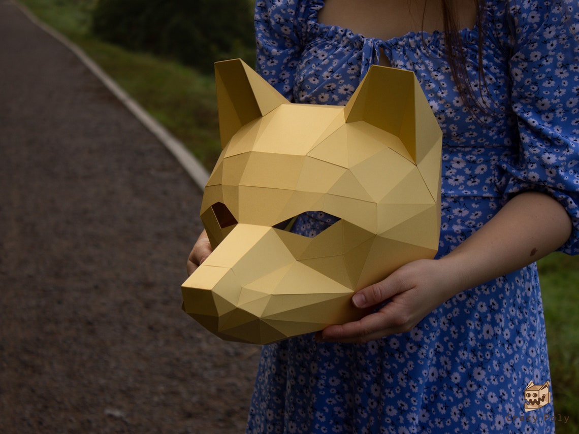 DIY Simple Wolf Mask Сarnival Mask Werewolf Mask - Etsy