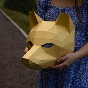 DIY Origami Wolf Mask: Halloween Masquerade (PDF Download) - Etsy