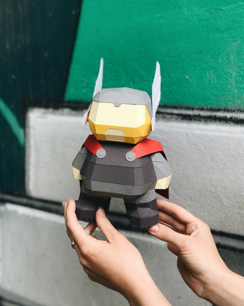 Papercraft Thor PDF Template Handmade doll Asgard God | Etsy