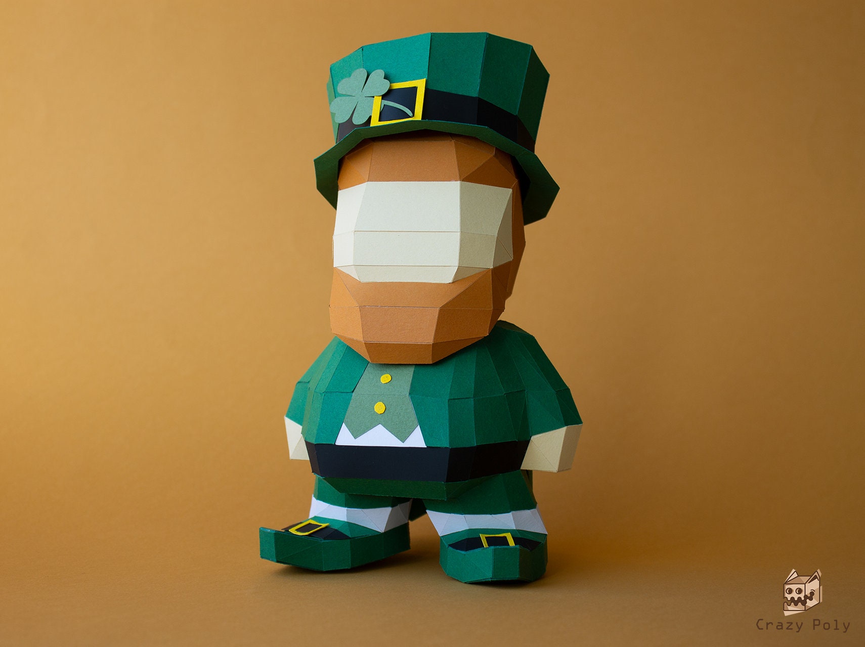 DIY Leprechaun Papercraft DIGITAL PDF Leprechaun Svg Low - Etsy