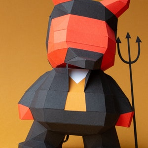 2 in 1 DIY Papercraft Lucifer Figure, Devil's in Suit Pdf Template ...