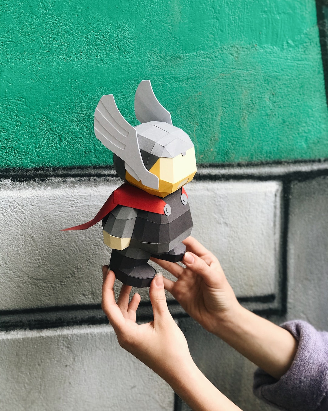 DIY Papercraft Thor Kit, Comic Character, Asgard God, Baby Thor, Kids ...