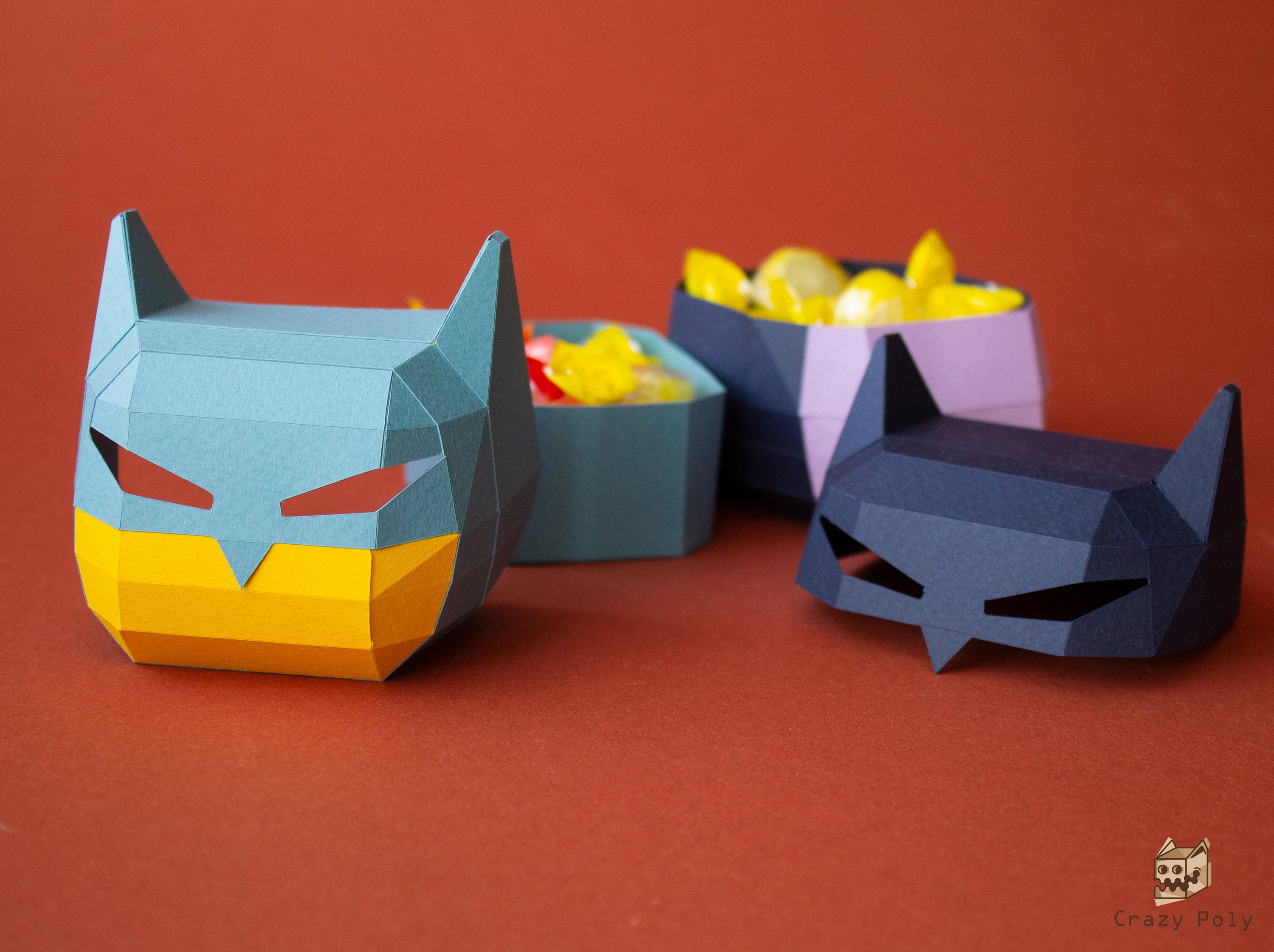 Superhero Party Candy Box SVG, Papercraft Do It Yourself Gift Box ...
