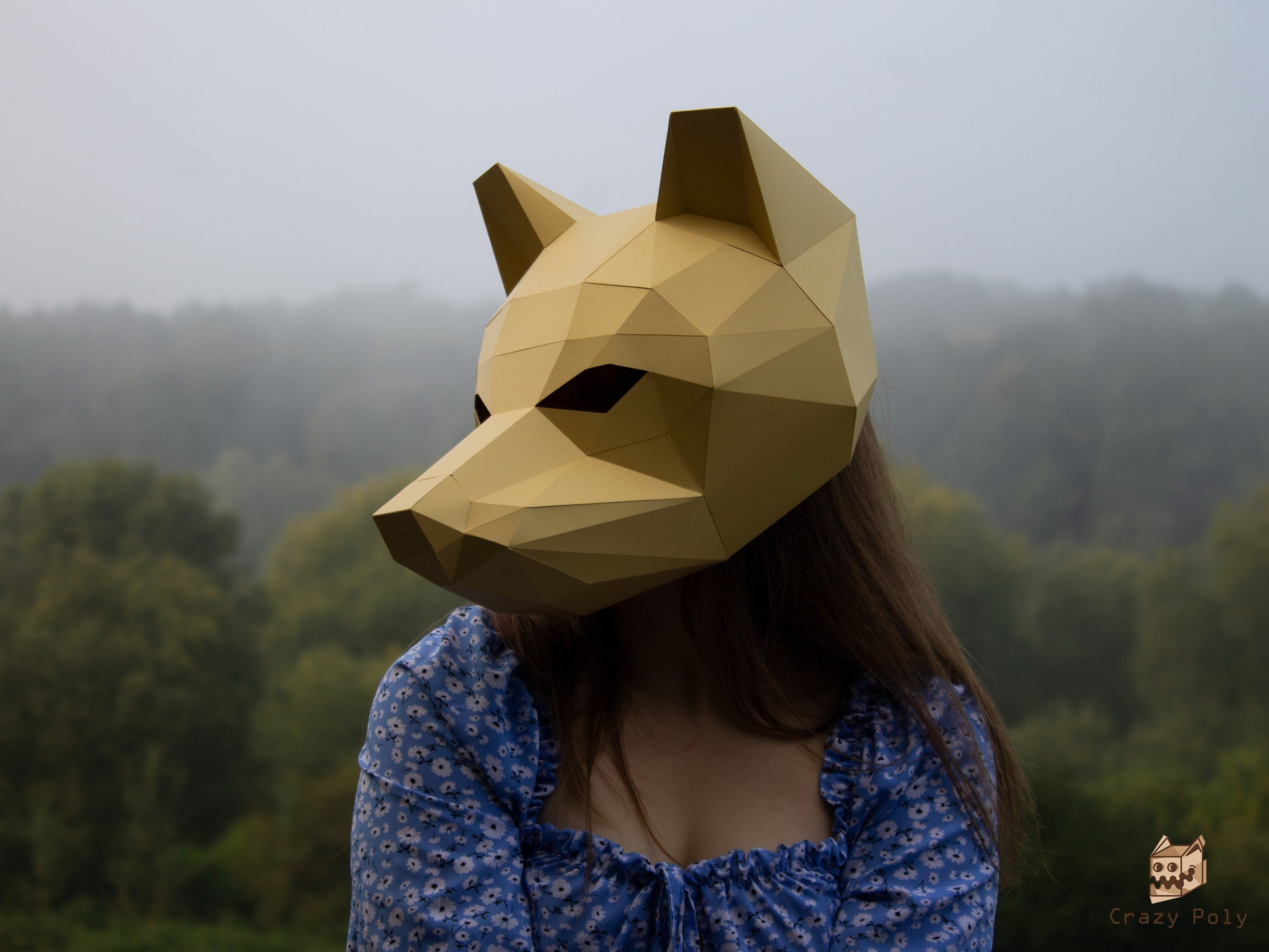DIY Origami Wolf Mask: Halloween Masquerade (PDF Download) - Etsy