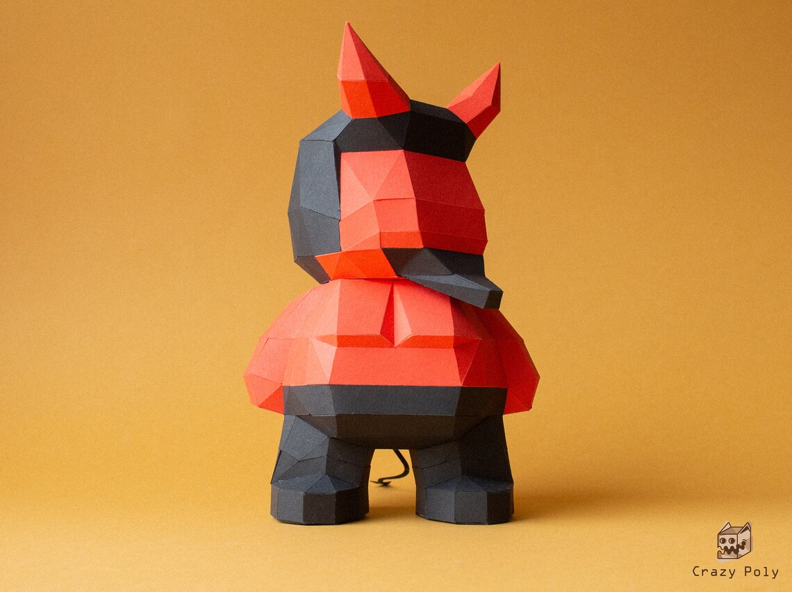 DIY Lucifer Figure Devil's Papercraft Template Halloween - Etsy