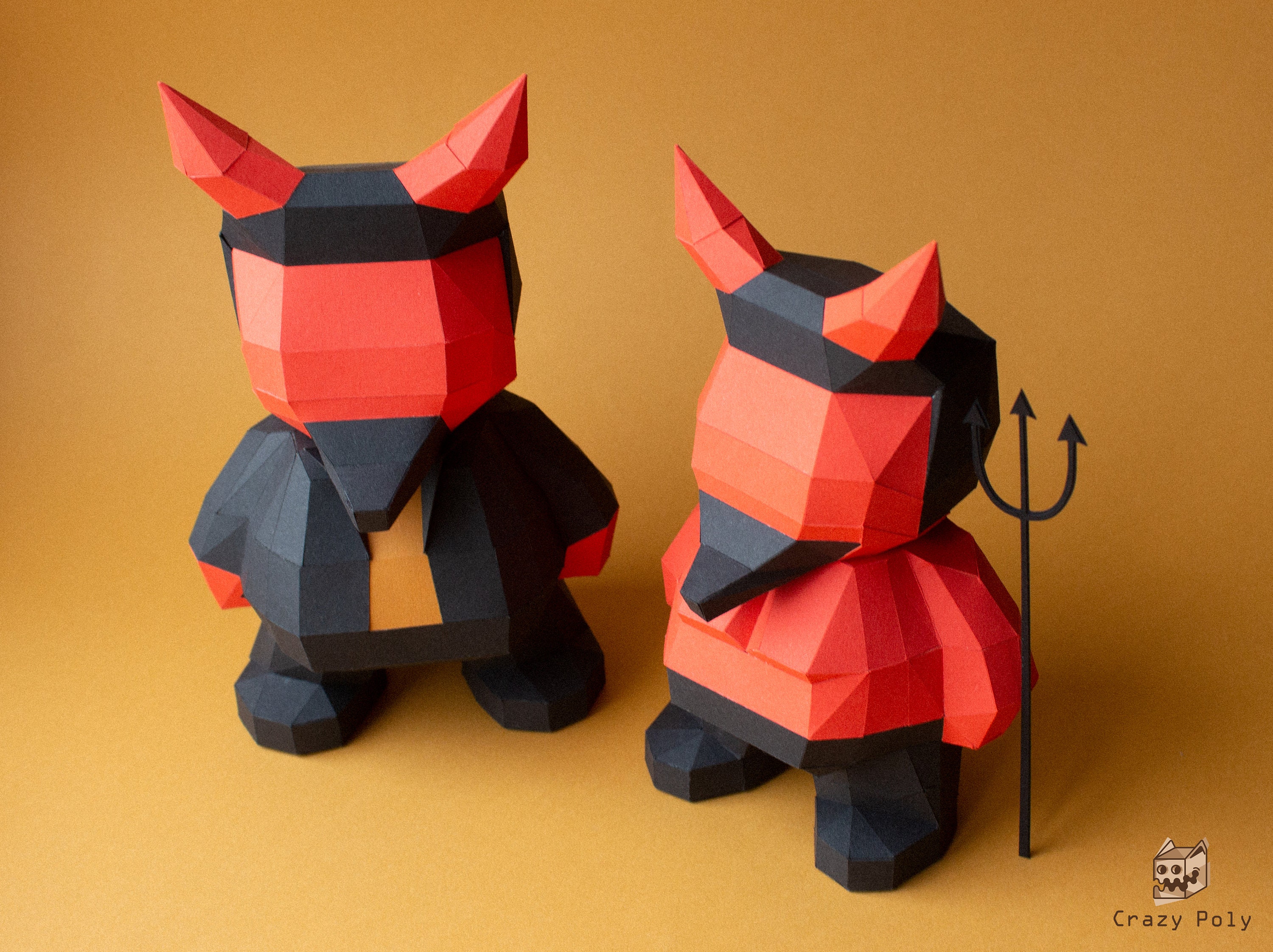 DIY Lucifer Figure, Devil's Papercraft Template, Halloween Decoration ...