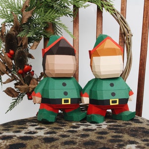 DIY Papercraft Christmas Decor, Santa, Elf, Christmas Tree Decorations ...