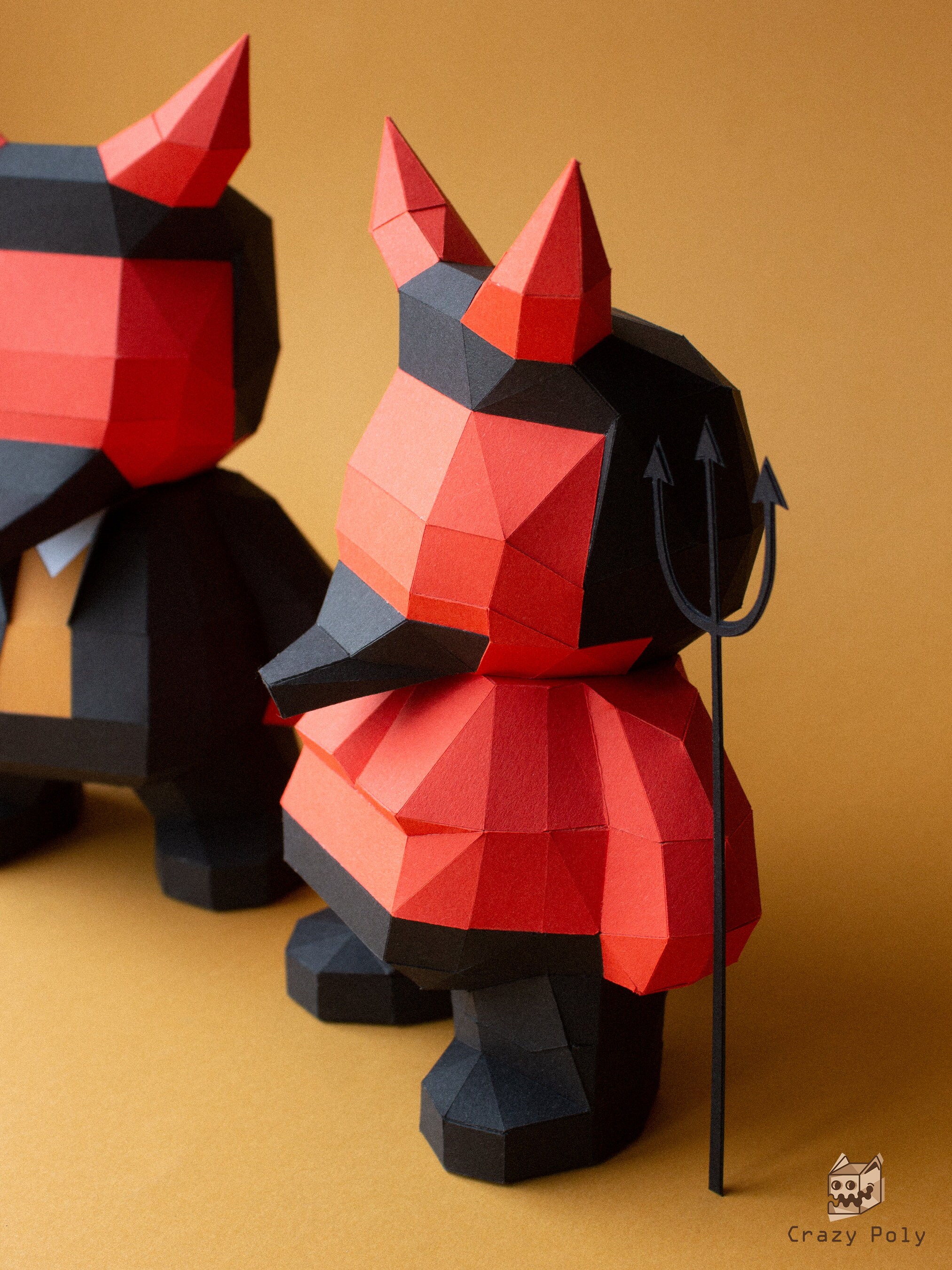 2 in 1 DIY Papercraft Lucifer Figure Devil's in Suit Pdf | Etsy