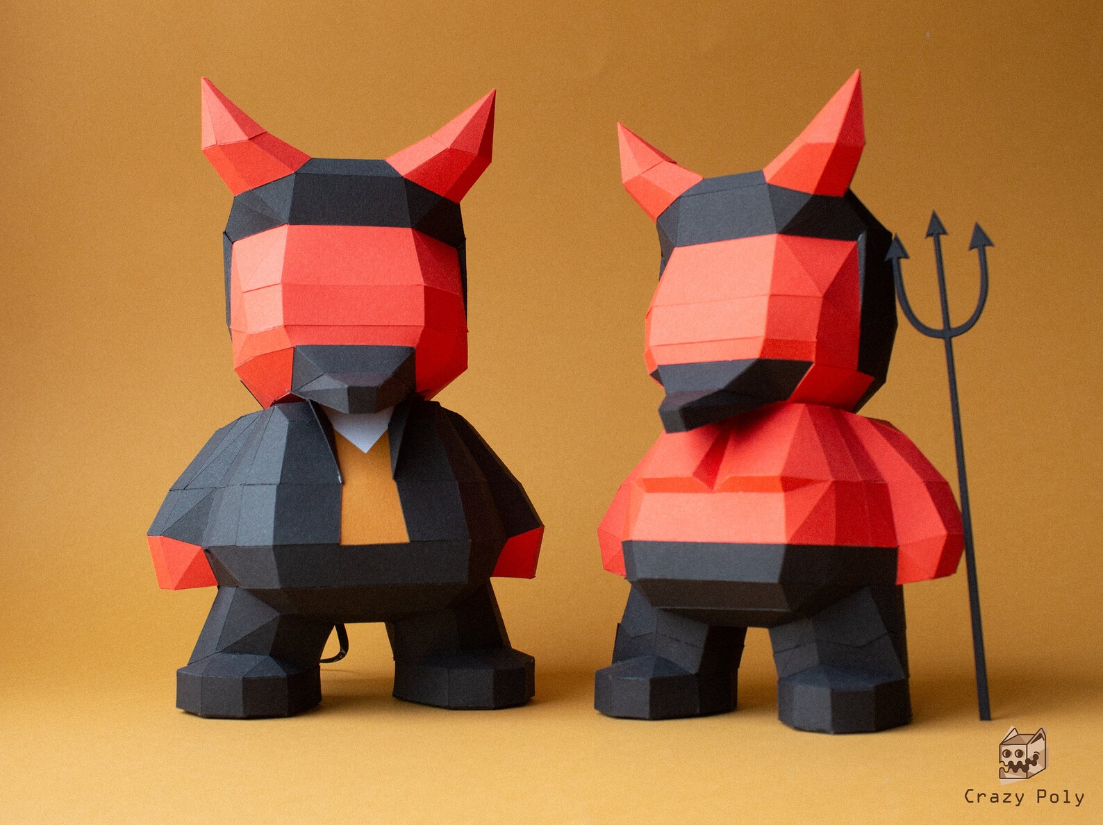 2 in 1 DIY Papercraft Lucifer Figure Devil's in Suit Pdf - Etsy