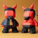 2 in 1 DIY Papercraft Lucifer Figure, Devil's in Suit Pdf Template ...