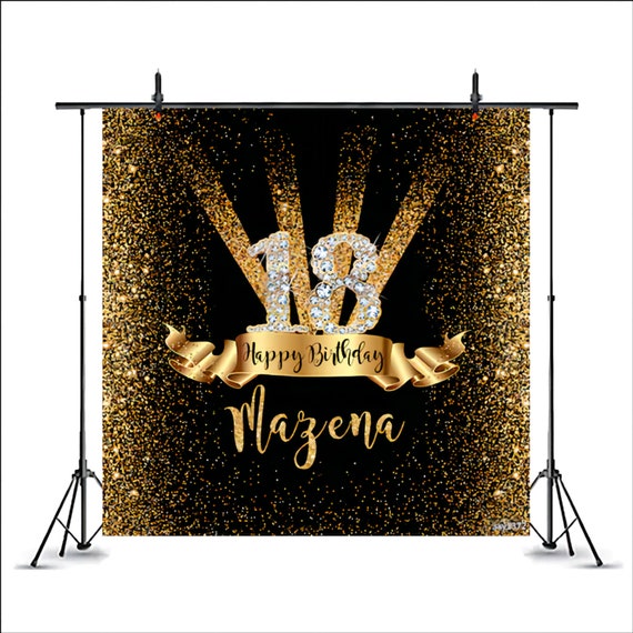 18th Birthday Backdroppersonalized Birthday Bannerbirthday - Etsy