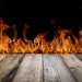 Fire Flames Black Background Wood Backdrop Wall Backdrops for ...