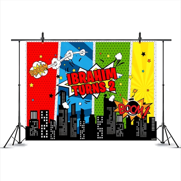 Superhero Backdrop - Etsy