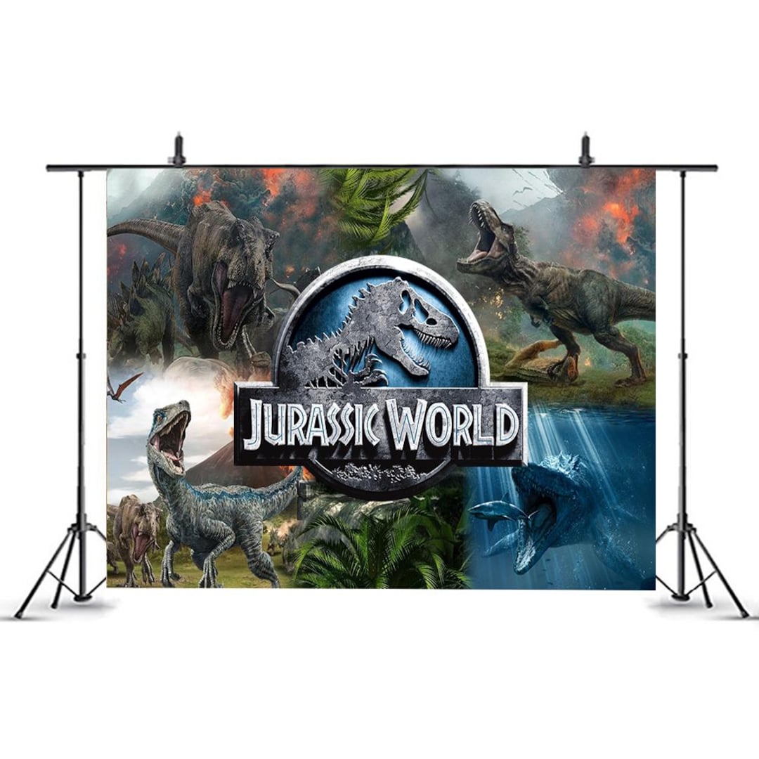 Jurassic World Birthday Backdrop: Dinosaur Theme Party Decoration - Etsy