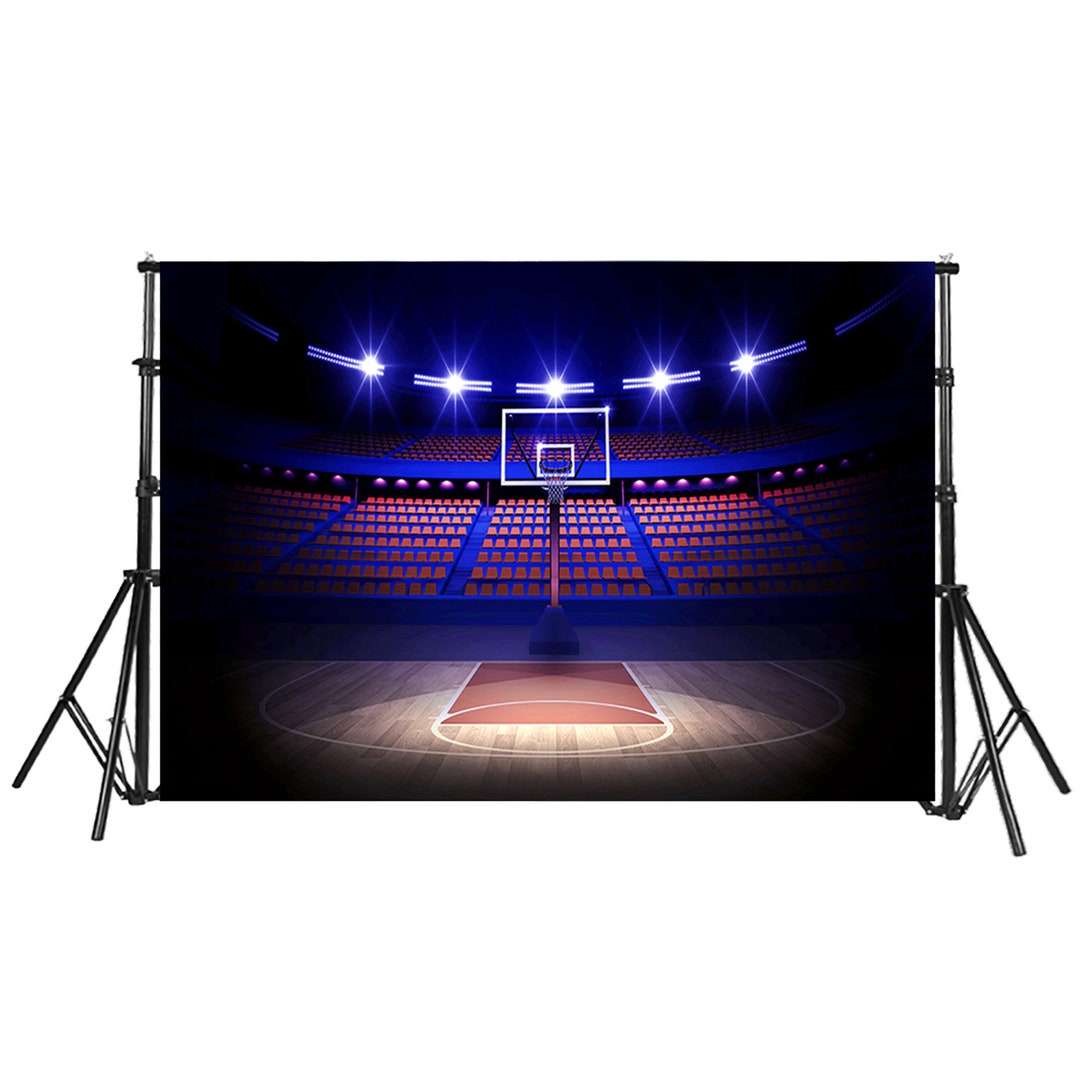 Basketball Court Backdrop: Arena Lights Photography Background - Etsy