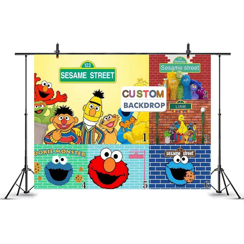 Sesame Street Backdrop - Etsy
