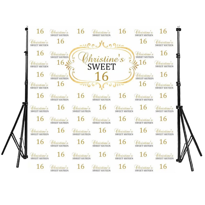 Sweet 16 Backdrop - Etsy