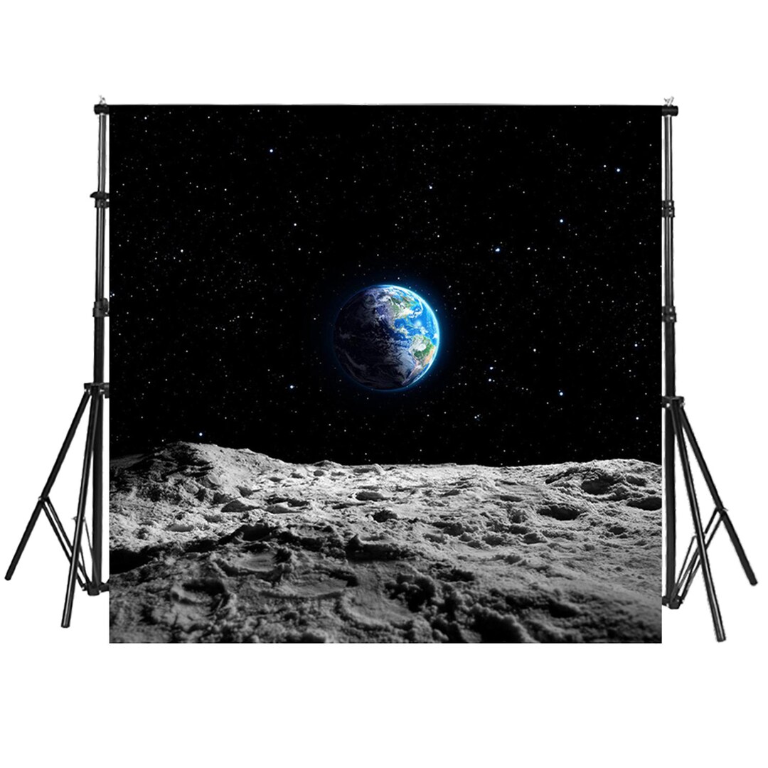 Earth and Moon Photography Backdrop: Universe Planet Photo Booth Prop ...