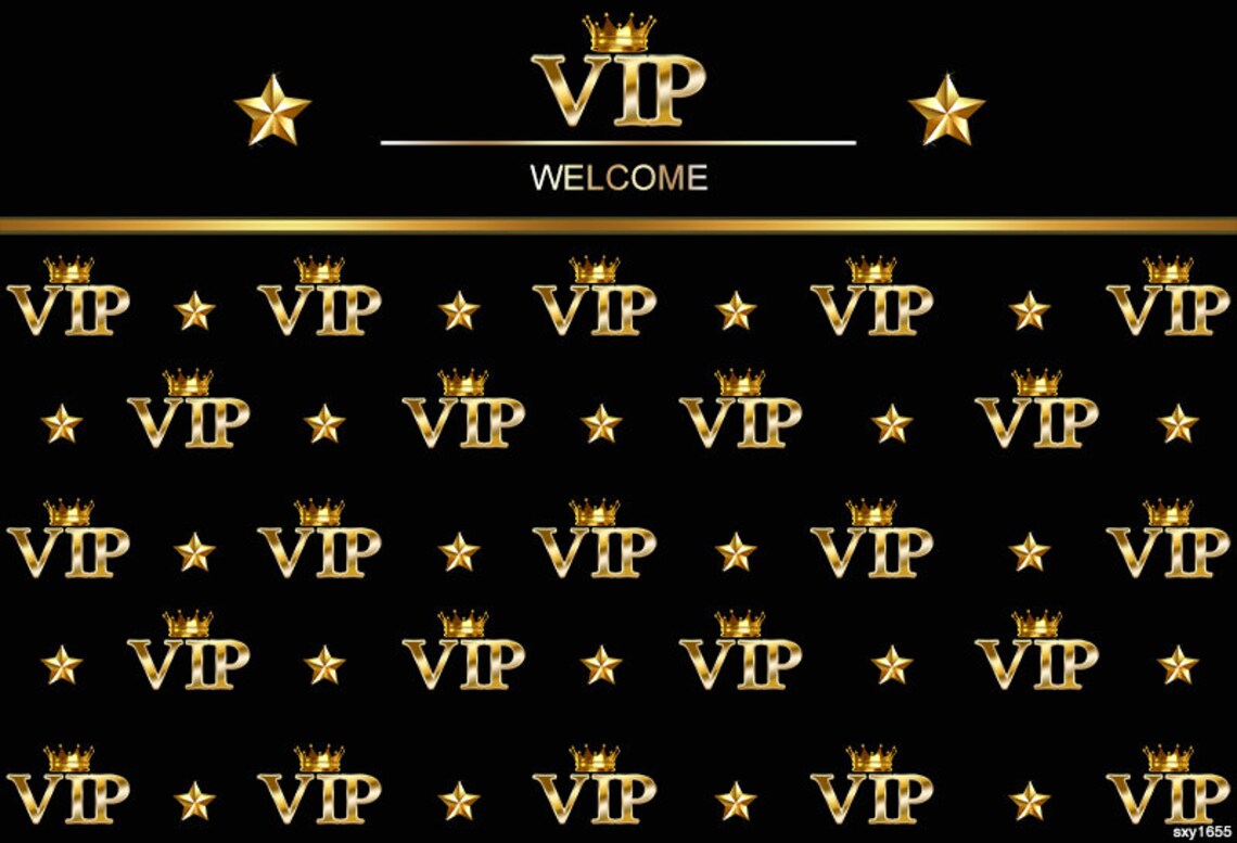 Birthday Backdrop Golden VIP Photography Backdrops Decor - Etsy