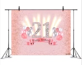 21st Birthday Backdrop21 Birthday Banner Girls Rose Golden - Etsy