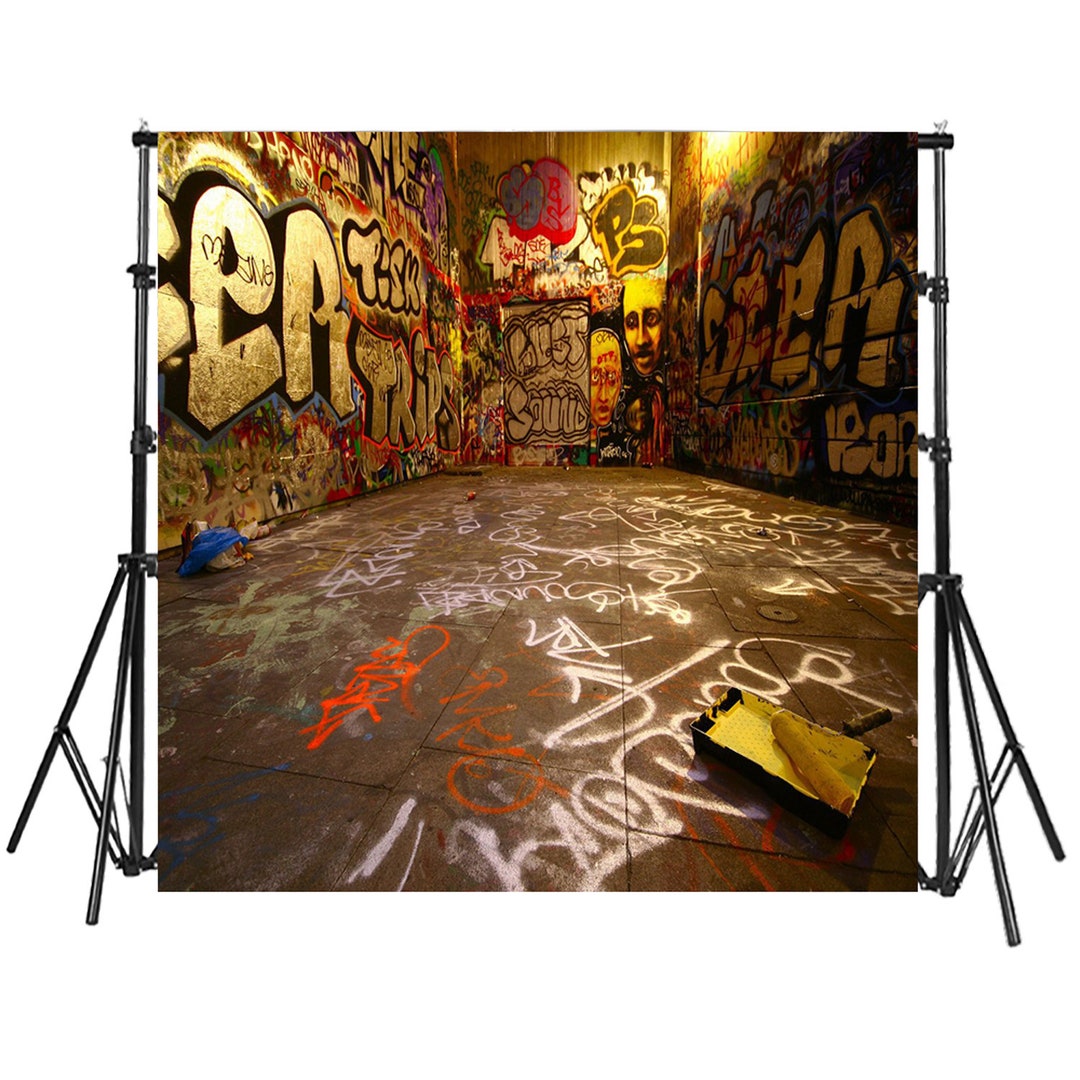 Amazing Graffiti Backdrop Wall Floor Photography Background Backdrops ...