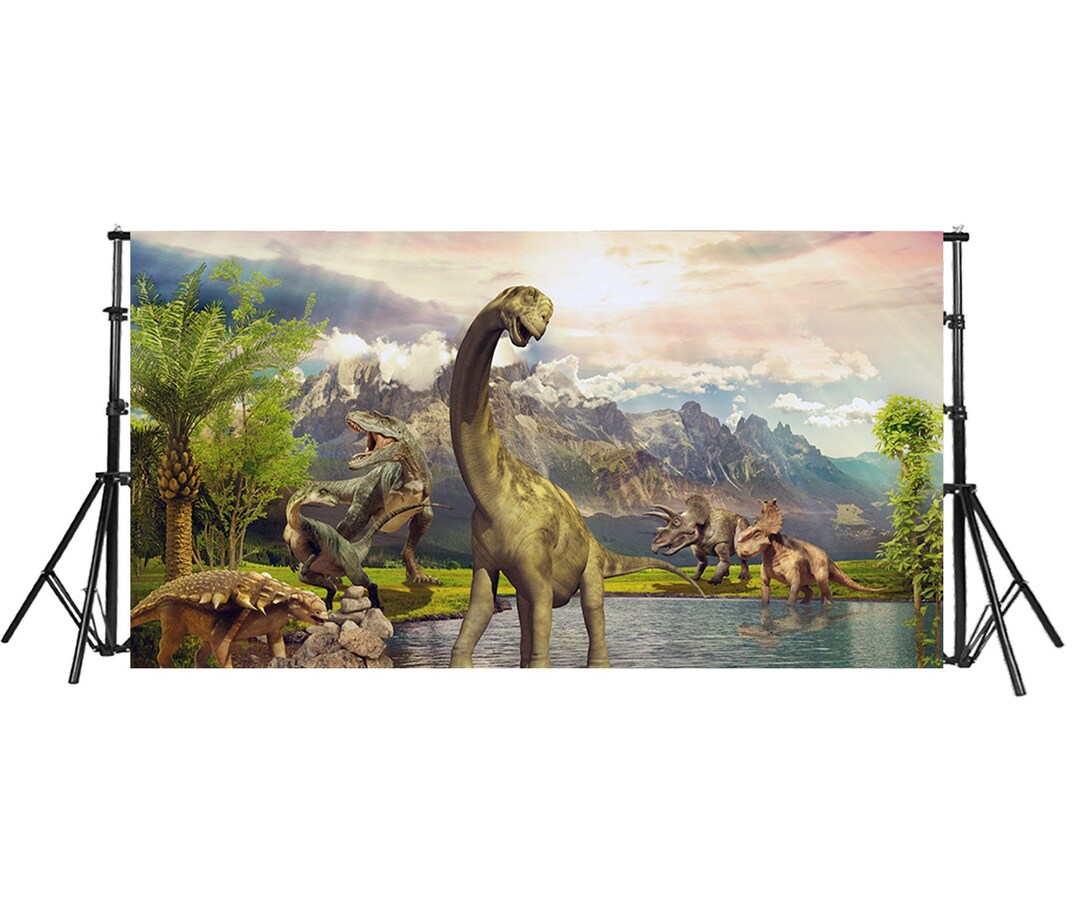 Dinosaurs Backdrop Park Lake Photography Background Backdrops for ...
