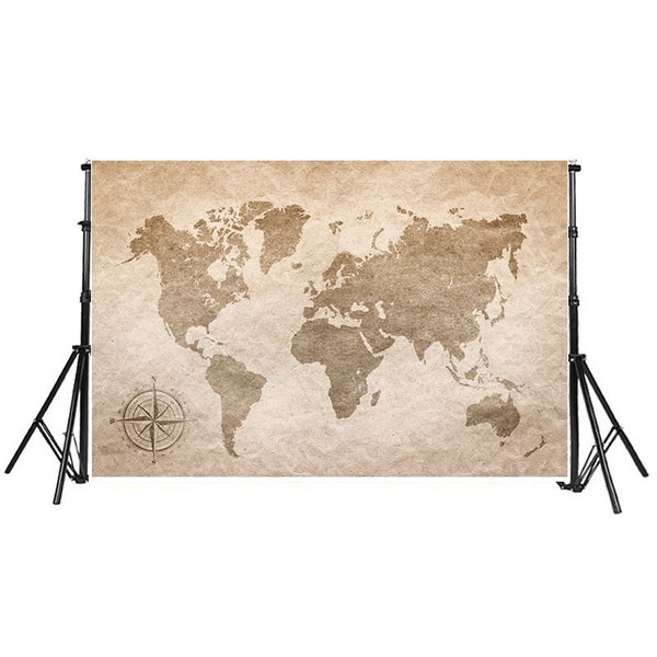 World Map Backdrop - Etsy