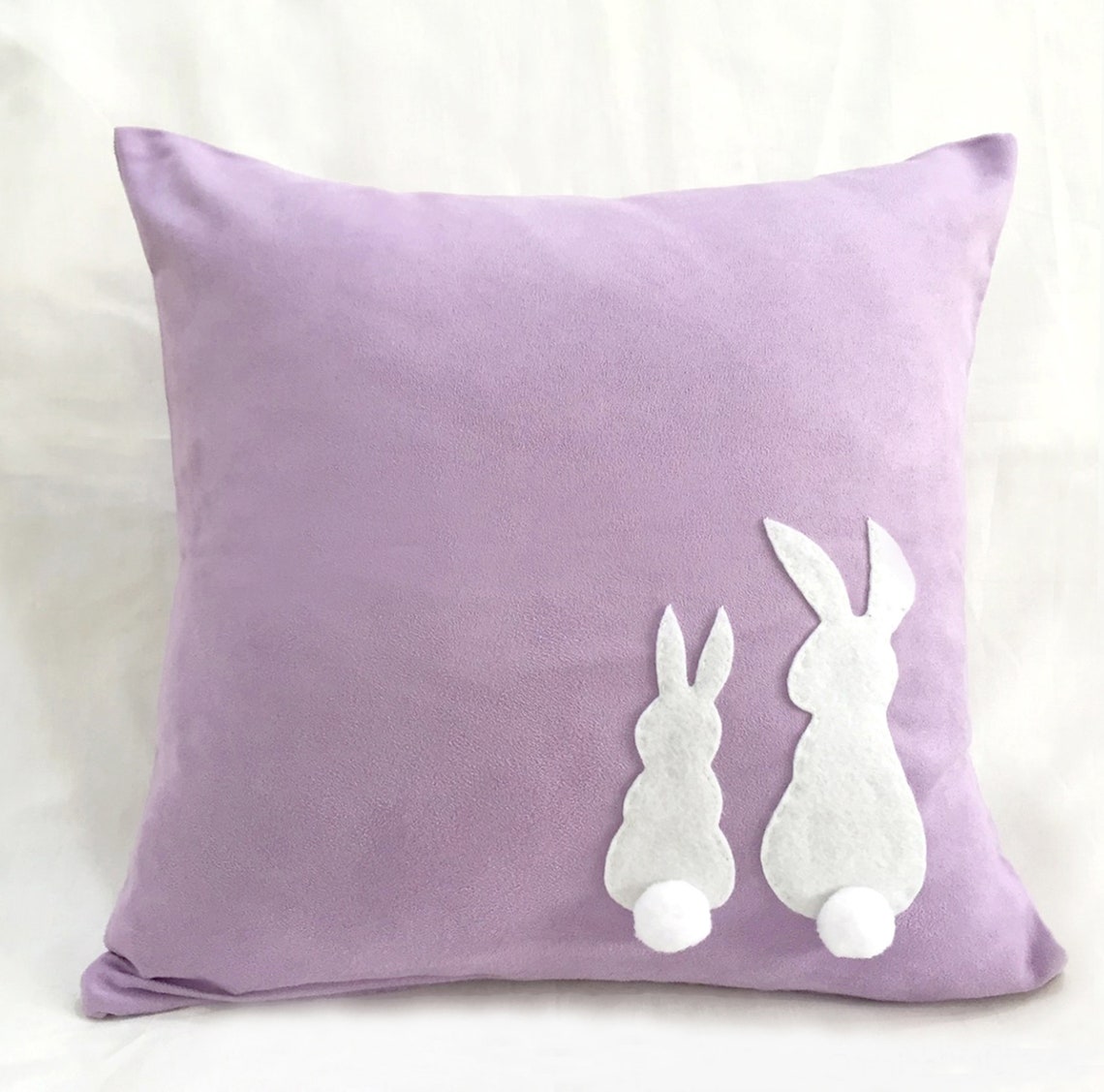 Easter Bunny Decor. Pom Pom Rabbits Light Grey Teal Decorative - Etsy