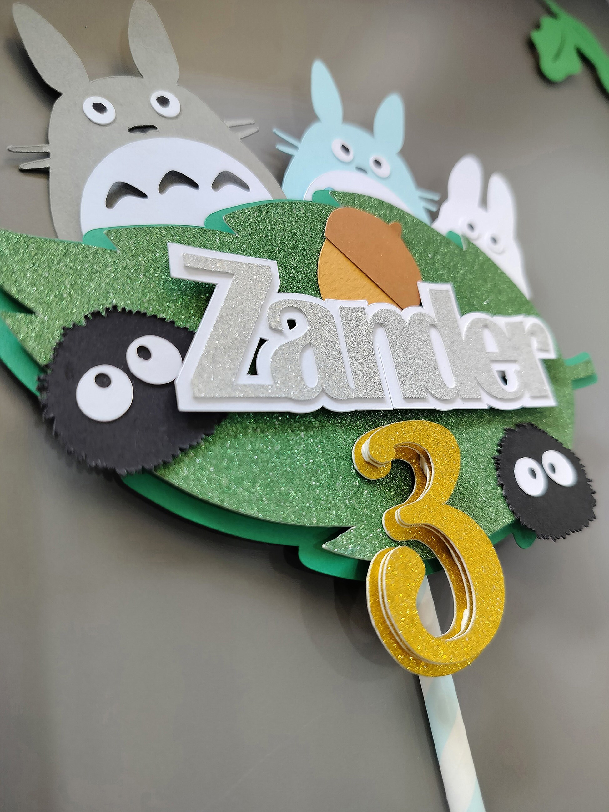 Tororo Birthday Party Decor. Forest Spirit Custom Name Totoro Cake ...