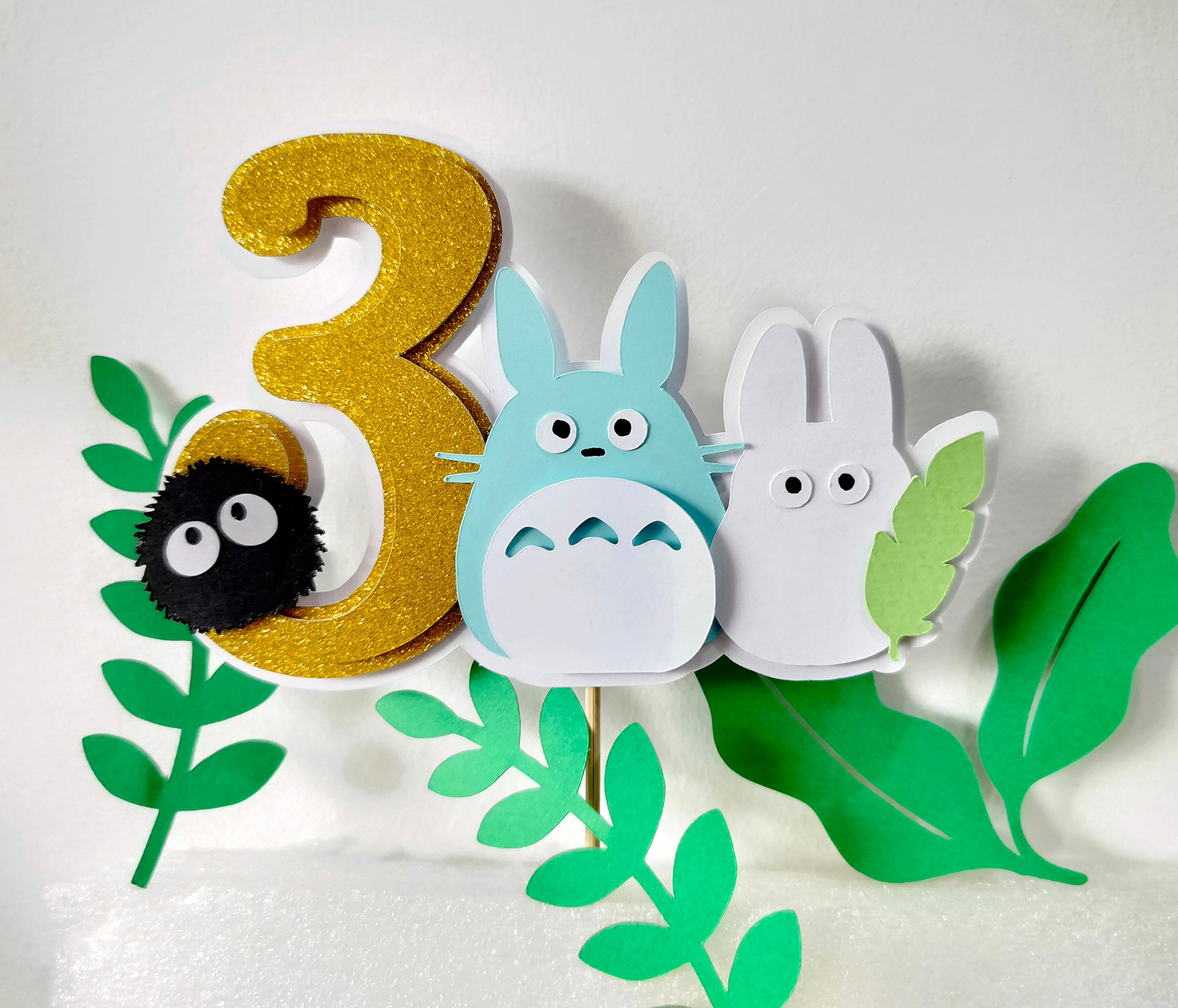 Tororo Birthday Party Decor. Forest Spirit Totoro Cake Topper Table ...