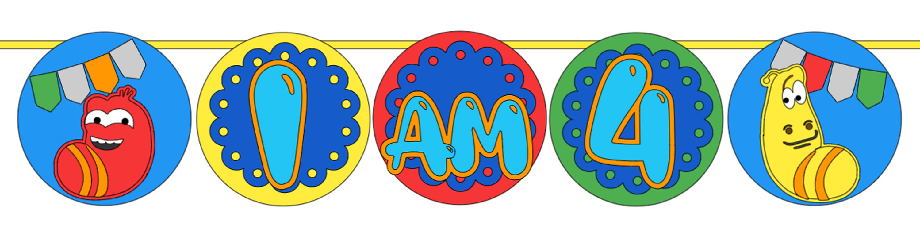 Personalized Kids Cartoon Large Cake Topper. Larva Themed Birthday ...