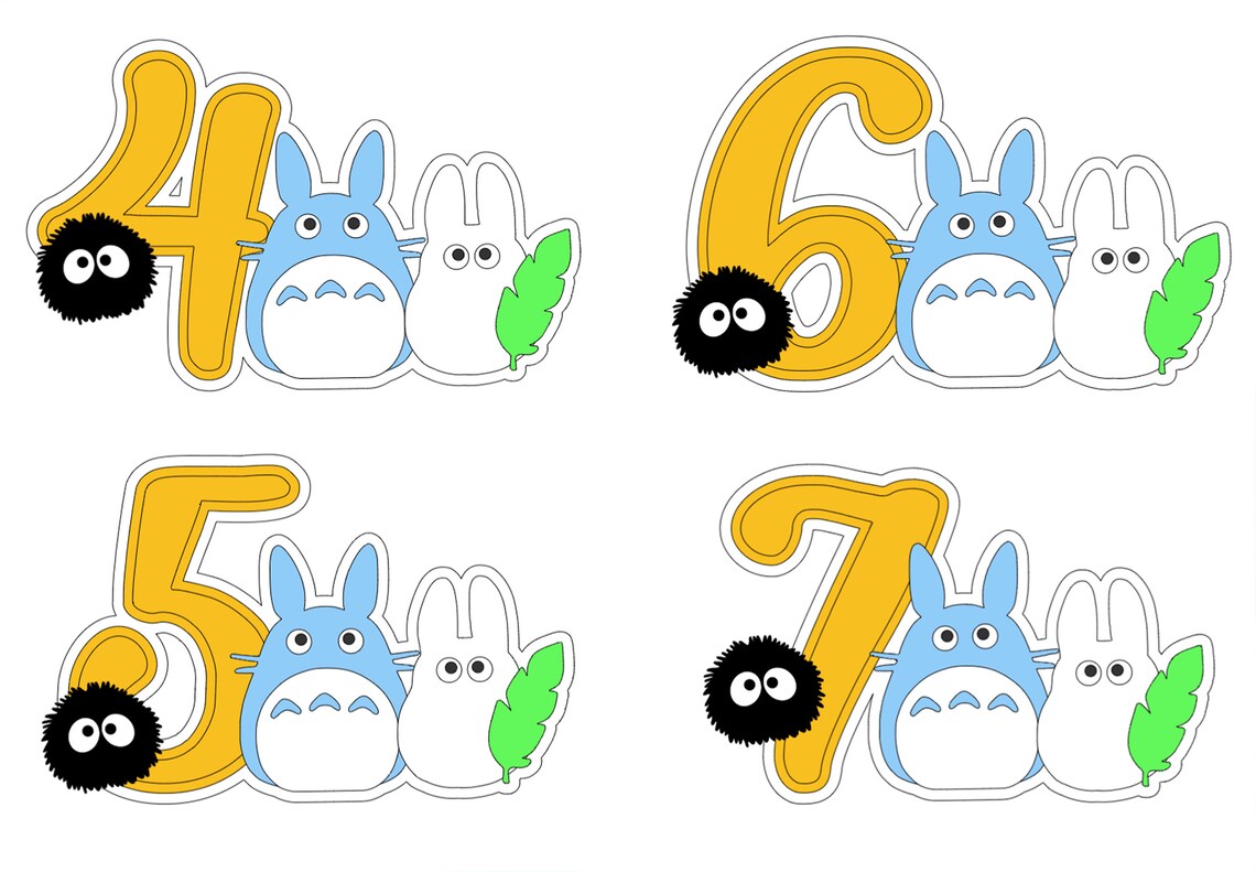 Tororo Birthday Party Decor. Forest Spirit Custom Name Totoro Cake ...