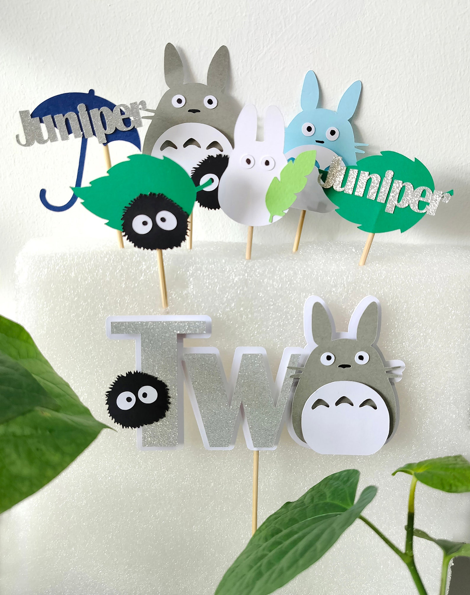 Tororo Birthday Party Decor. Forest Spirit Custom Name Totoro Cake ...