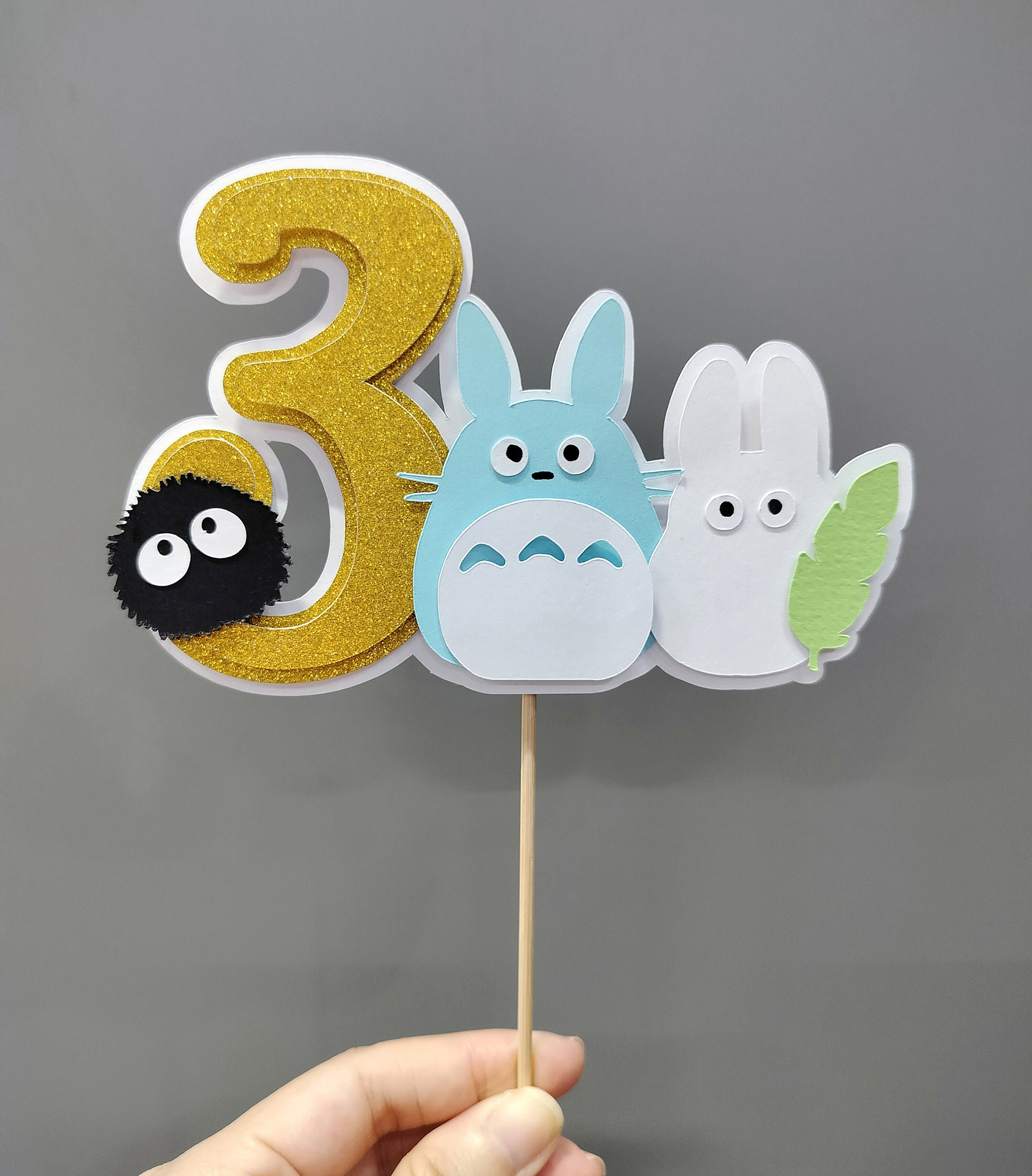 Tororo Birthday Party Decor. Forest Spirit Custom Name Totoro Cake ...