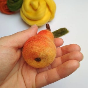Needle Felted Miniature/wool Fruit/ Felt Miniature Pears/felted Fruits ...