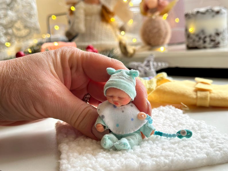 Handmade 2.9" Silicone Miniature Baby Doll: Reborn Dollhouse Doll - Etsy
