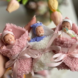 Art Mini Doll,ooak Baby,tiny Baby,ooak Doll Miniature,doll House ...