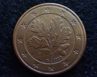 Rare Euro Coin 2002 Germany 5 Cent - Etsy