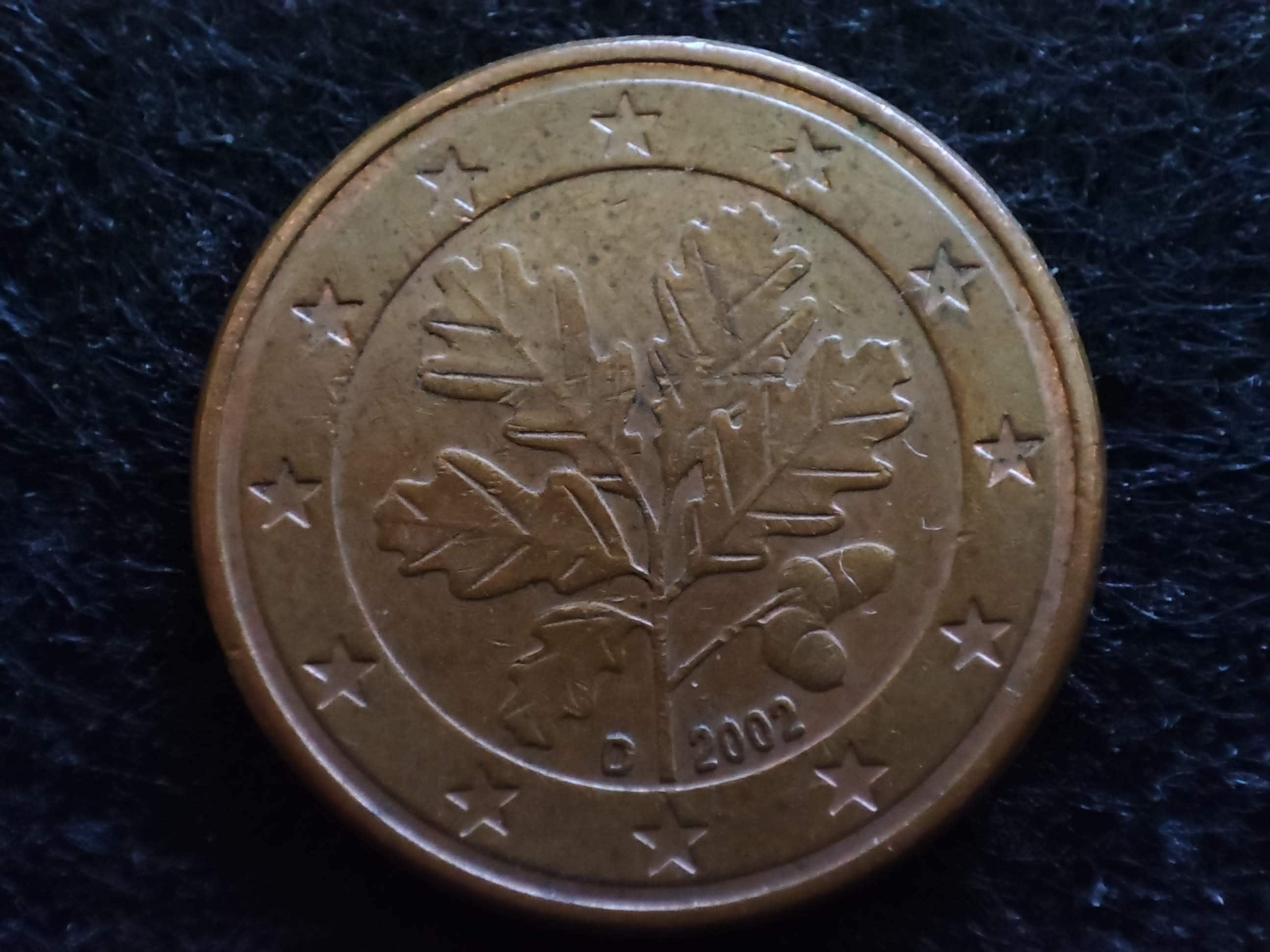 Moneda rara, Moneda de euro de 5 céntimos 2002 Alemania D, Moneda ...