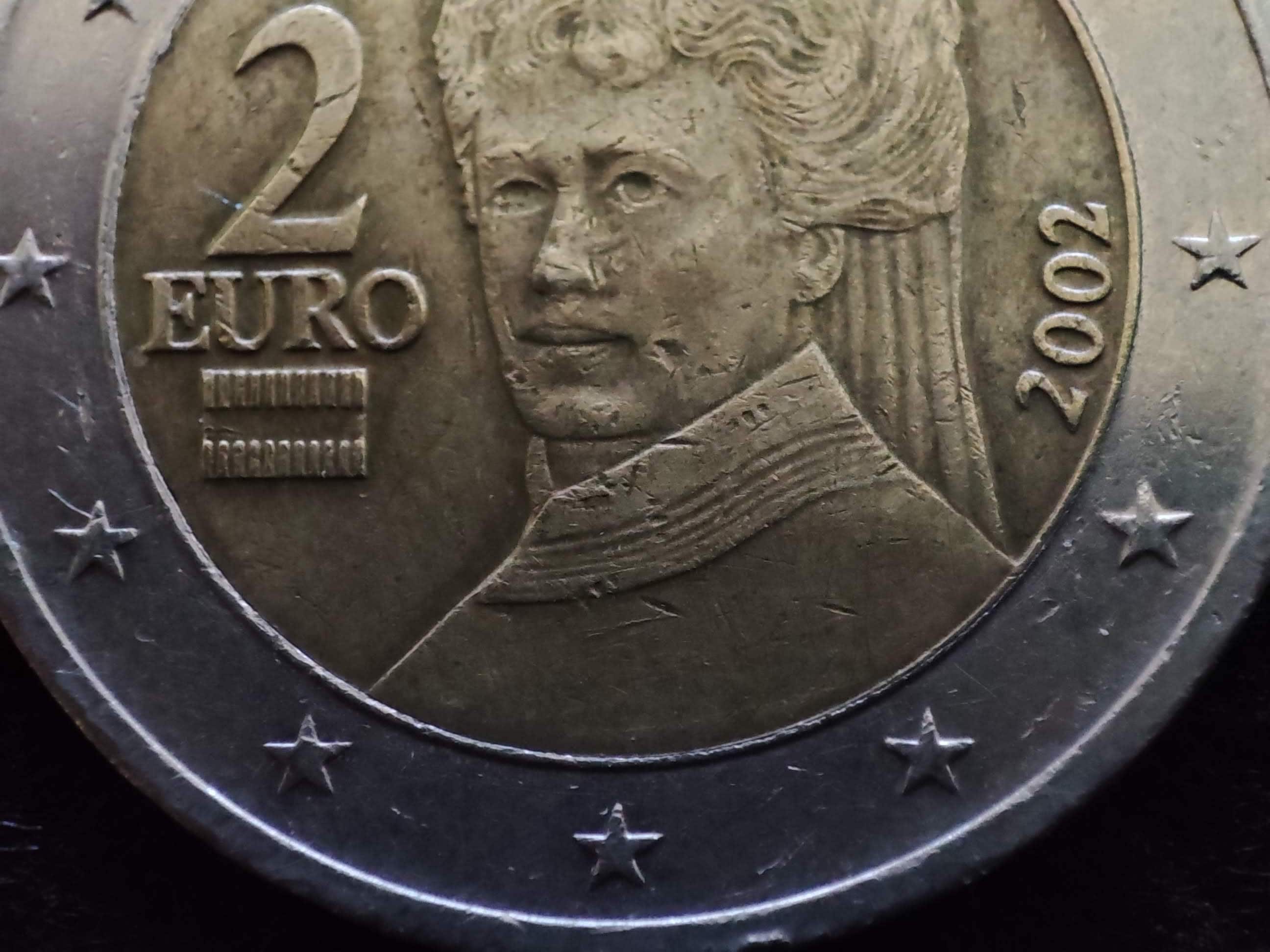 Pièce rare, pièce de 2 euros 2002, Bertha Von Suttner, Autriche Pièce ...