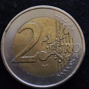 Rare Coin, 2 Euro Coin 2002 With S in Star and Mint Error, 2002 Greece ...