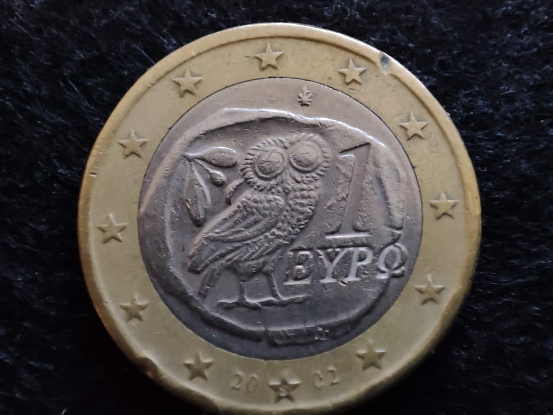 Rare Coin, 1 Euro Coin 2002 With S in Star and Mint Error, 2002 Greece ...