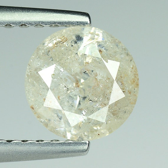 1.08cts 6.5mm Gray Brown Natural Loose Diamond SEE VIDEO Craft Supplies ...