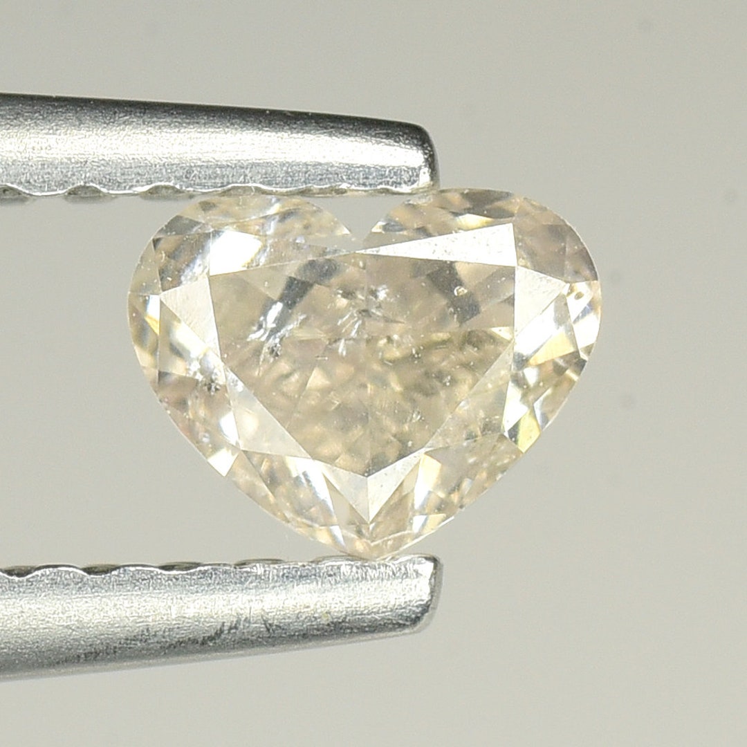 0.44cts Light Pink Heart Natural Loose Diamond "see Video" - Etsy