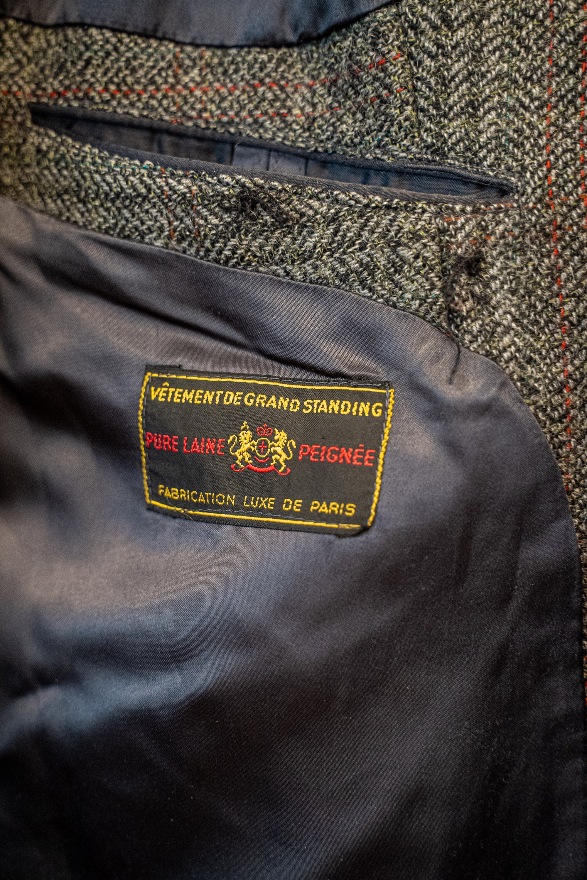 Vintage 50s 1950s French Overcoat Grey Tartan Wool Size 38 - Etsy